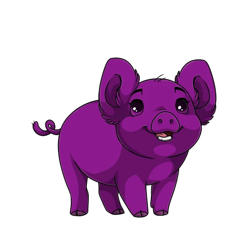 5x purple pigs
